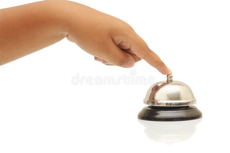 Ringing Hotel Reception Bell Stock Image - Image of concepts, concierge ...