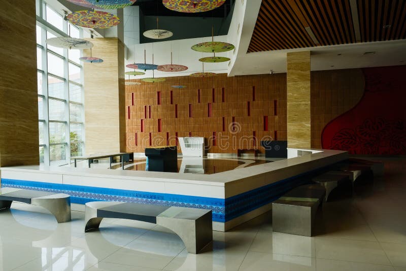 Counter hall stock photo. Image of company, counter, decoration - 77383714