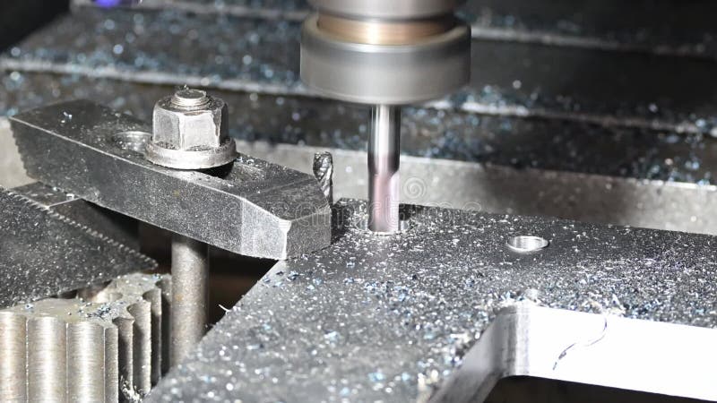 The Counter Bore Cutting Process on CNC Milling Machine with Square End ...