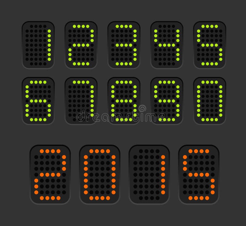 Counter with digits set stock vector. Illustration of organizer - 45780823