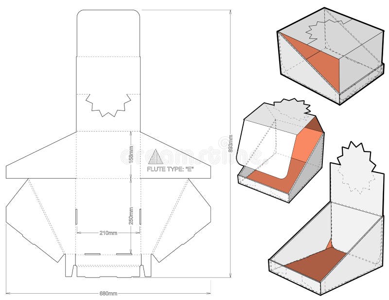 Counter Display Stand Die Cut Pattern Stock Illustrations – 63 Counter ...