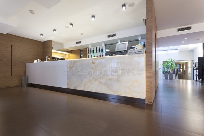 Counter in a Modern Restaurant Interior Stock Photo - Image of ...