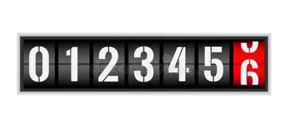 Counter with Numbers, Odometer Vector Design Stock Vector ...