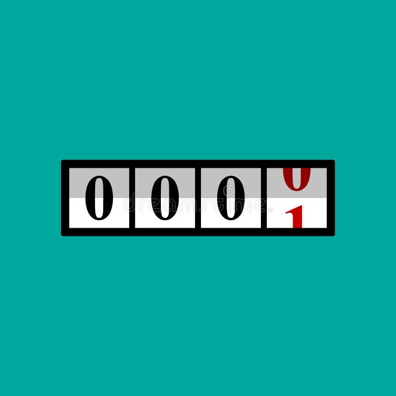 Counter with Numbers, Vector Isolated Flat Illustration Stock ...