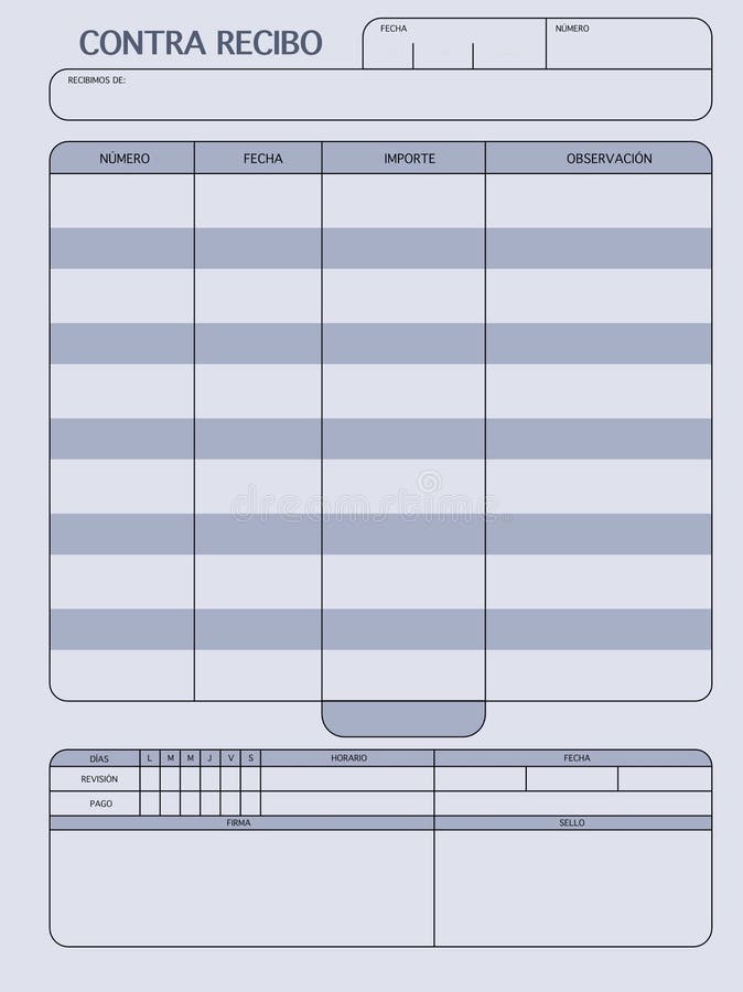Counter Receipt Template that Serves As Proof To Receive a Payment ...