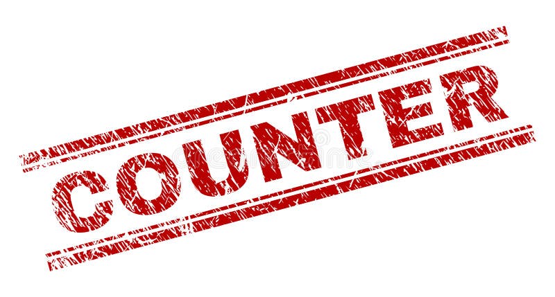 Scratched Textured COUNTER Stamp Seal Stock Vector - Illustration of ...