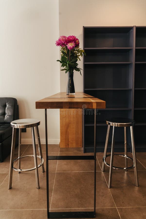 Counter with Seat Bar Stool Stock Photo - Image of furniture, dwelling ...