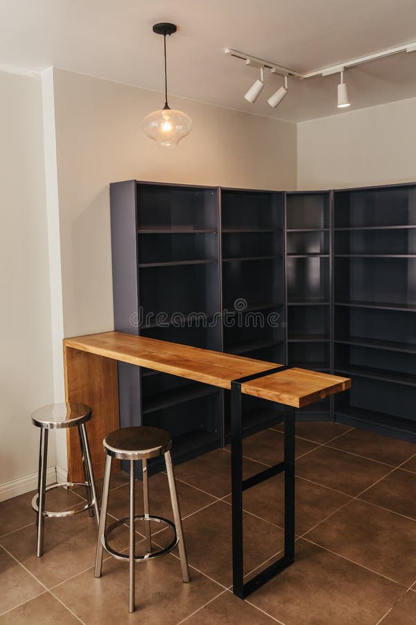 Counter with Seat Bar Stool Stock Photo - Image of barstool, kitchen ...