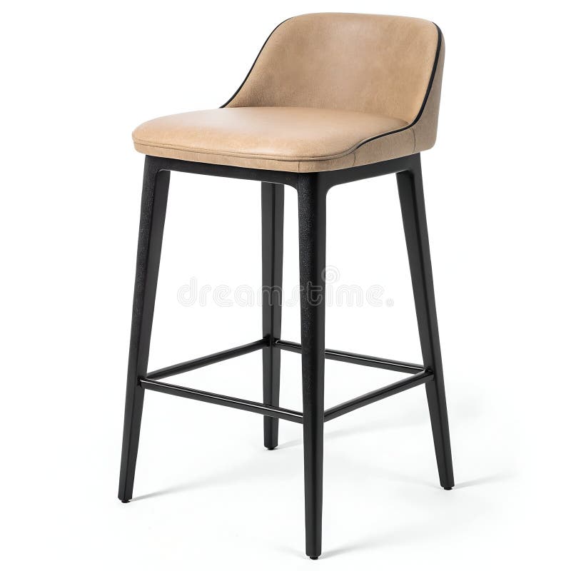 Counter Stool Front View stock illustration. Illustration of high ...