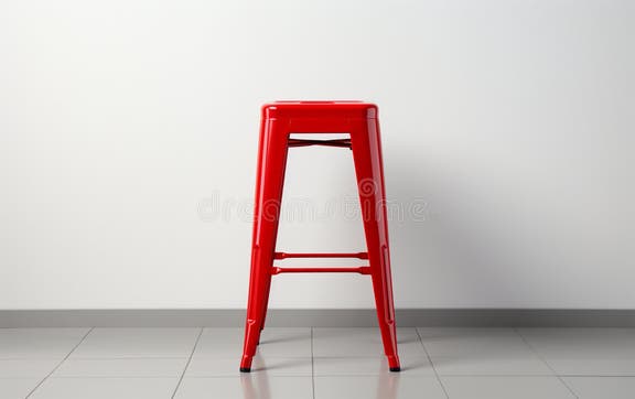 Counter Stool Set on a Blank Canvas -Generative Ai Stock Illustration ...