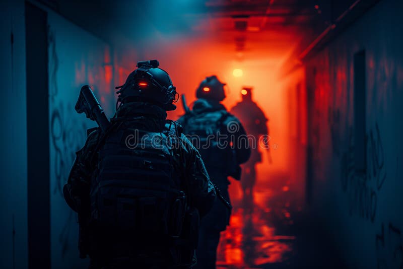 A Counter-terrorism Task Force Planning a Raid on a Suspected Extremist ...