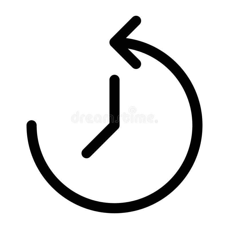 Counterclockwise Rotation Linear Logo Mark in Black and White Stock ...