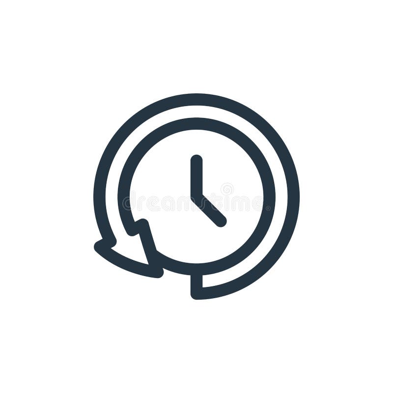 Counterclockwise Vector Icon. Counterclockwise Editable Stroke Stock ...