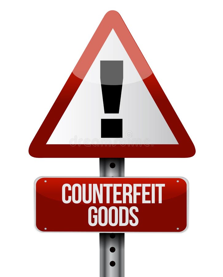 Counterfeit Goods Road Sign Illustration Stock Illustration ...