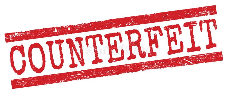 COUNTERFEIT Text on Red Lines Stamp Sign Stock Illustration ...