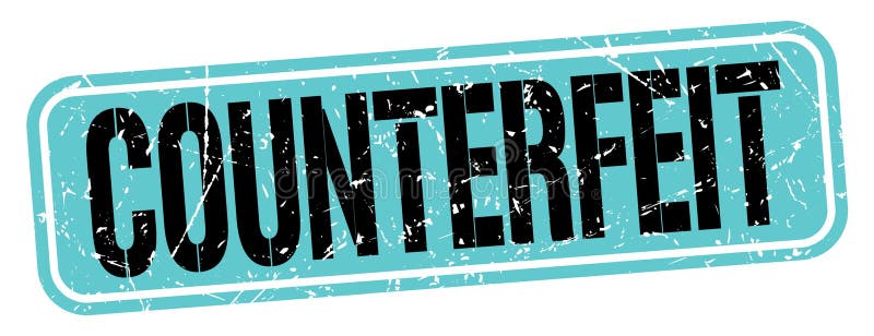 COUNTERFEIT Text Written on Blue-black Stamp Sign Stock Photo - Image ...