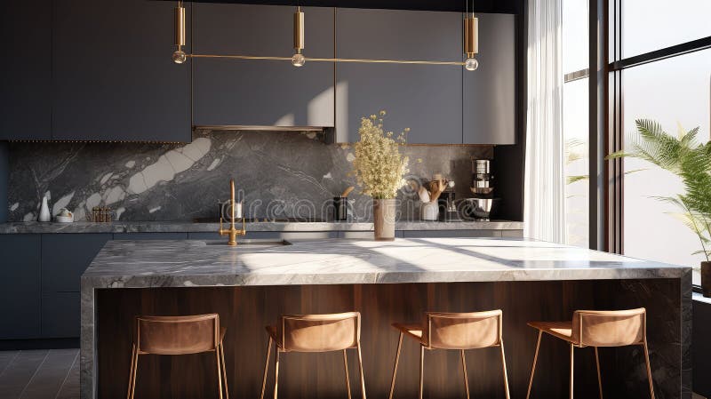 Countertop Dark Grey Marble Stock Illustration - Illustration of ...