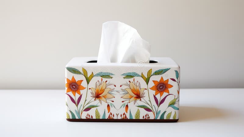 Countertop Empty Tissue Box Stock Illustration - Illustration of supply ...