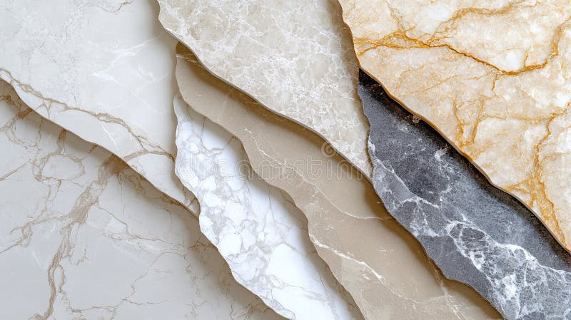 Countertop Samples are Showcased in a Flat Lay, Demonstrating an Array ...