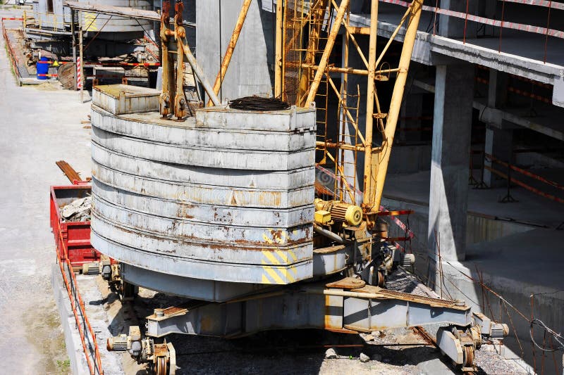 Counterweight of Tower Crane Stock Image - Image of equipment, business ...