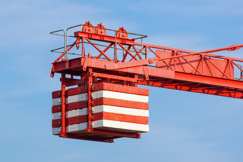 The Counterweight and Tower Crane Operator S Cab Stock Photo - Image of ...