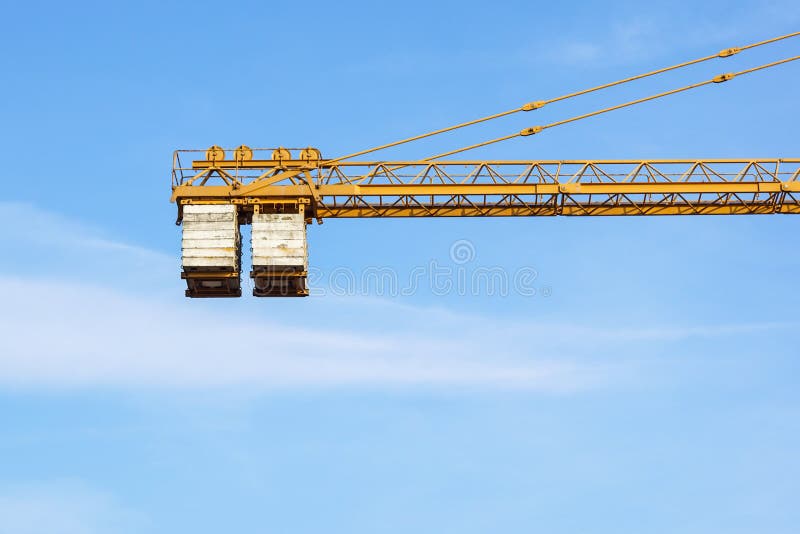 The Counterweight of the Tower Crane at Work Stock Photo - Image of ...