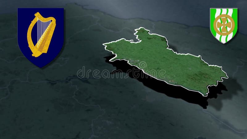Limerick - Physical Map of the Globe Animation Map Stock Video - Video ...