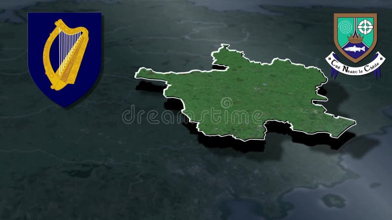Meath - Physical Map of the Globe Animation Map Stock Video - Video of ...