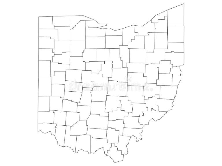 Ohio Counties Map Stock Illustrations – 714 Ohio Counties Map Stock ...