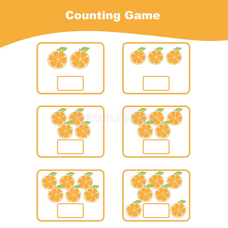 Counting All Fruits Game for Preschool Stock Vector - Illustration of ...