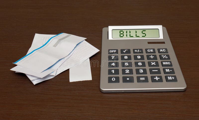 Counting Bills on Calculator Stock Image - Image of electronic ...