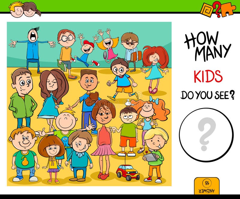 Counting people activity stock vector. Illustration of character - 79524581