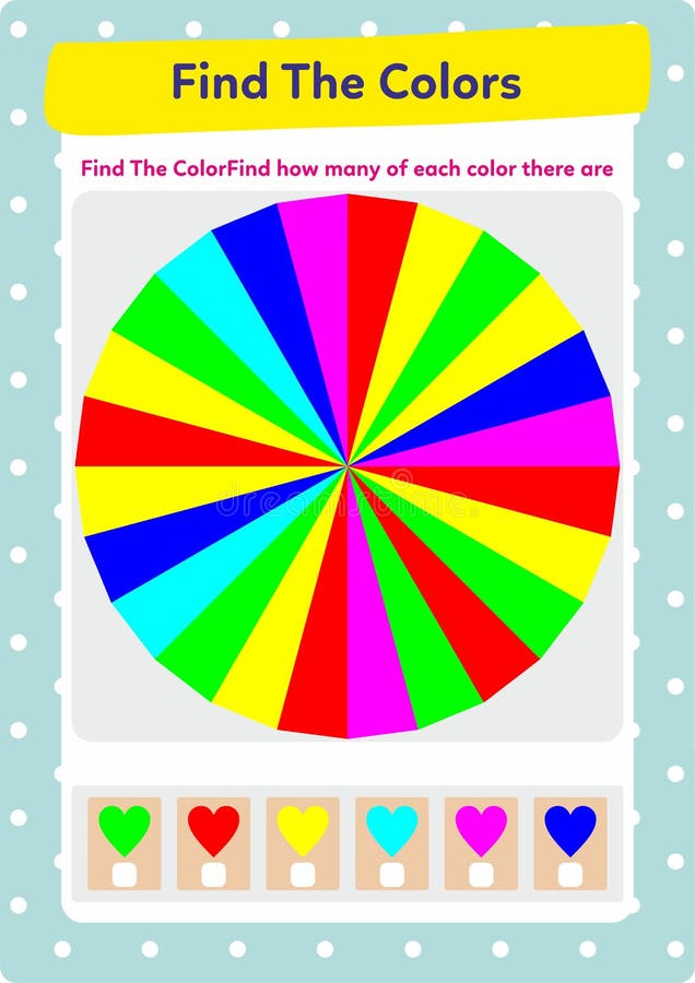 Counting Color and Write How Many. Stock Vector - Illustration of ...