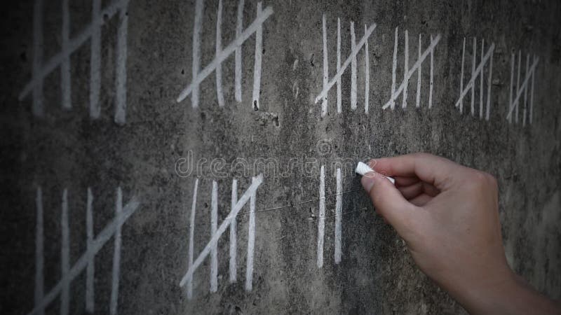 Counting Days in Prison stock video. Video of serve - 100918847