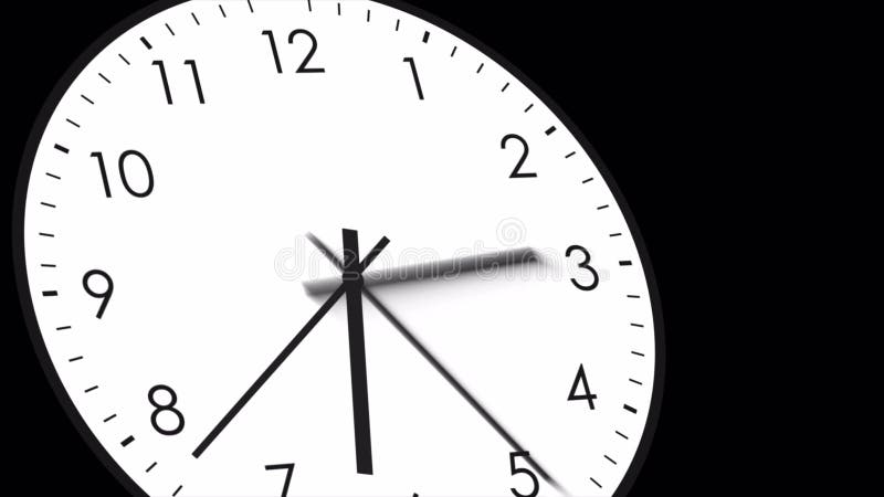 Counting Down Clock Isolated Animated. 3D Animation Clock Design Video. 3d Rendering Analog ...