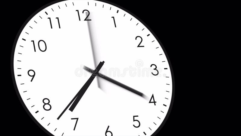 Counting Down Clock Isolated Animated. 3D Animation Clock Design Video ...