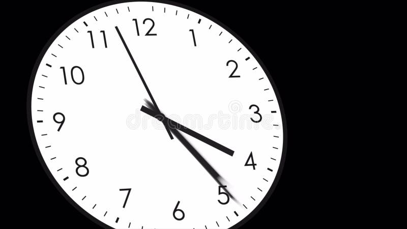 Counting Down Clock Isolated Animated. 3D Animation Clock Design Video ...