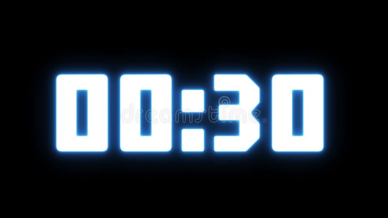 Counting Down Neon 1 Minute Animated Countdown Timer 1 Minute Effect