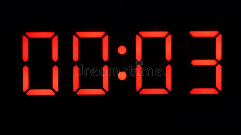 Digital Clock Countdown from Sixty To Zero - Full HD Timer with LCD ...