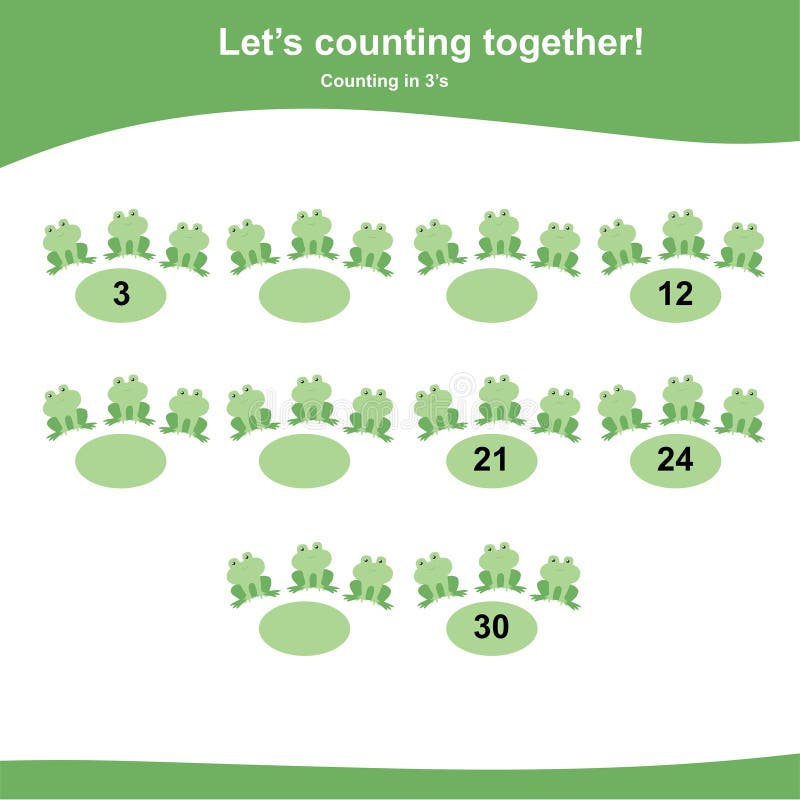 Counting in 3 S. Counting Frogs Game for Preschool Children ...