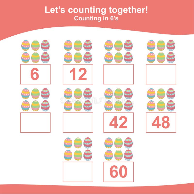 Counting in 6 stock vector. Illustration of mathematic - 244683506