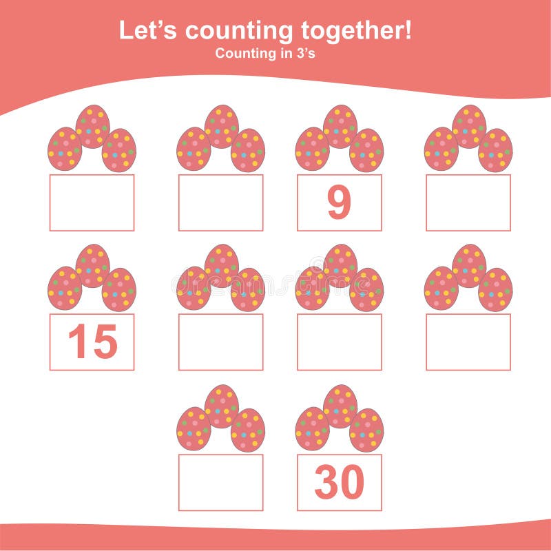 Counting in 3 stock vector. Illustration of movement - 244638509