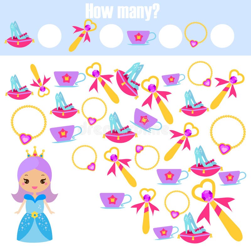 Counting Educational Children Game. Mathematics Kids Activity Sheet ...