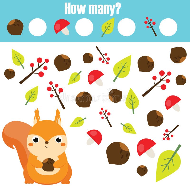 Counting Educational Children Game. Mathematics Kids Activity Sheet ...