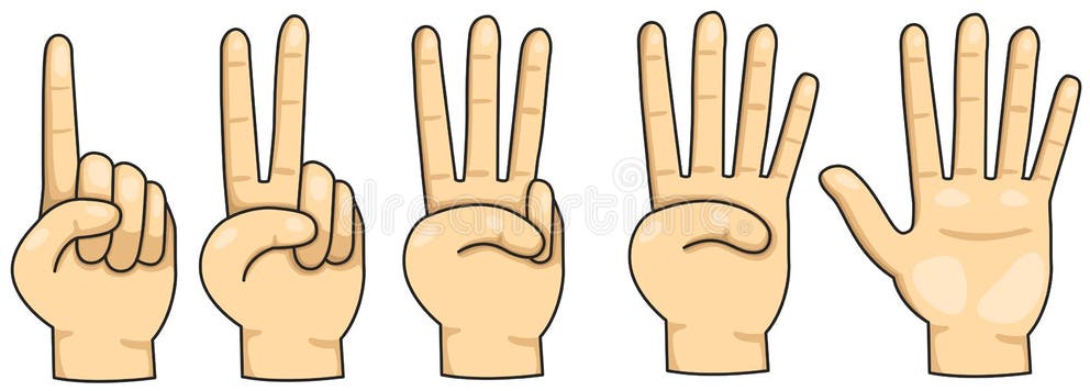 Counting Finger 1,2,3,4 and 5 Stock Vector - Illustration of four ...