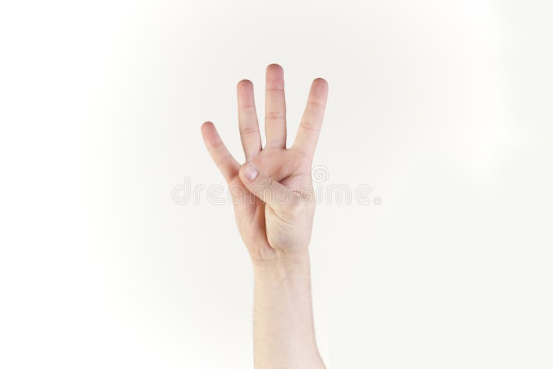 Counting four gesture stock photo. Image of gesture, showing - 12332644