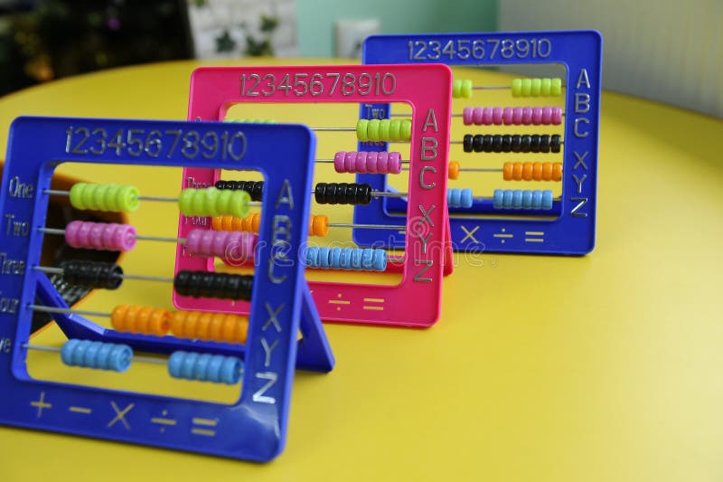 Kid and counting frame stock photo. Image of young, interested - 31429714