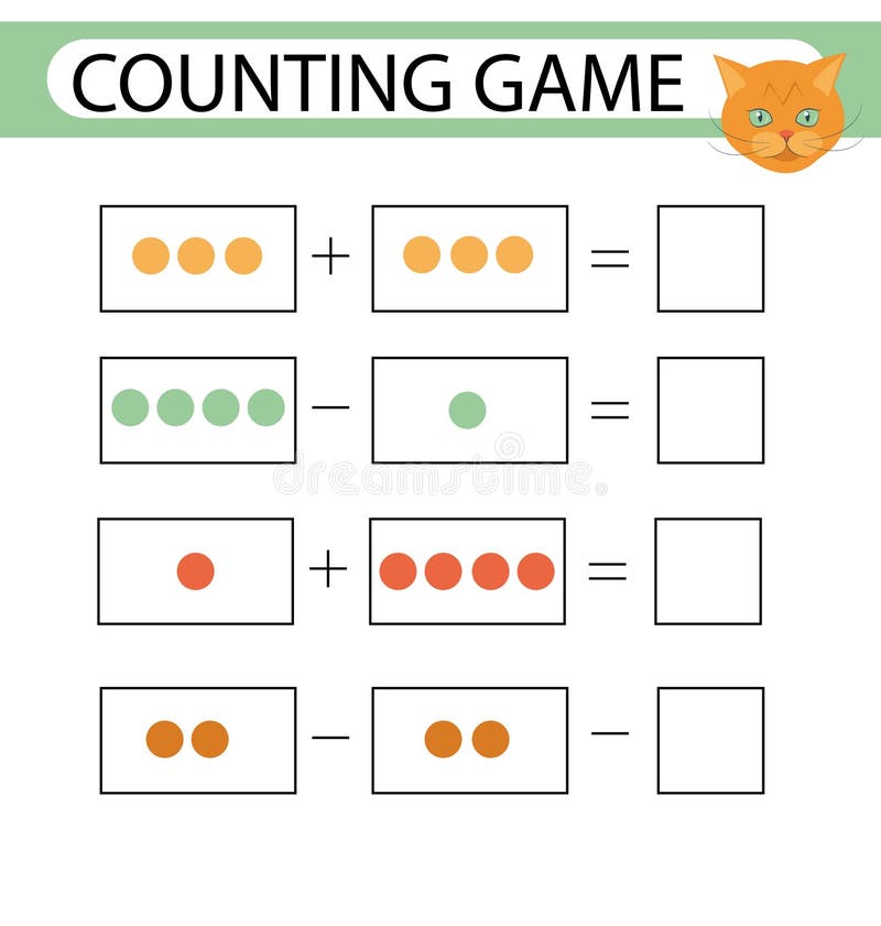 Counting Game. Addition and Subtraction. Task for Kids. Education ...