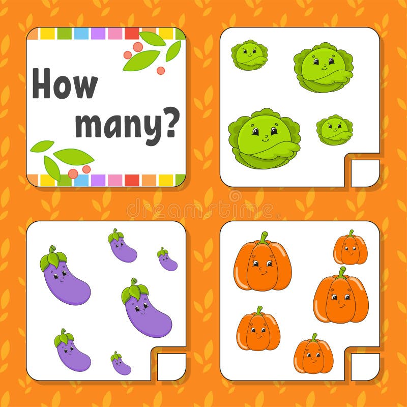 Counting Game for Children. Happy Characters. Learning Mathematics. How ...