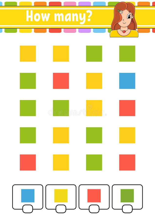 Counting Game for Children. Happy Characters. Learning Mathematics. How ...